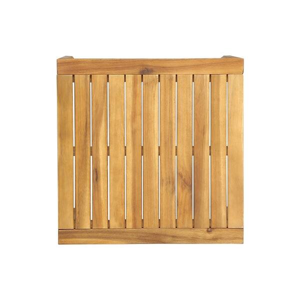 Leah Outdoor 3-piece Acacia Wood Chat Set with Cushions by Christopher ...