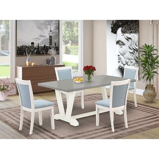 Dinner Dining Room Set Consists of a Dining Table and Baby Blue Dining ...