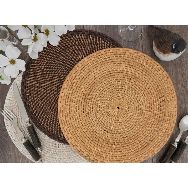 Rattan Placemats With Woven Design (Set of 4) - On Sale - Bed Bath ...