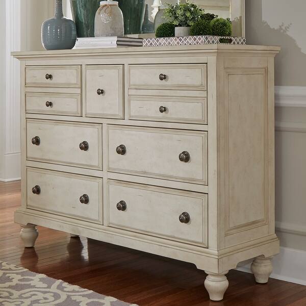 High Country Antique White finish 7 Drawer Chesser - Bed Bath & Beyond ...