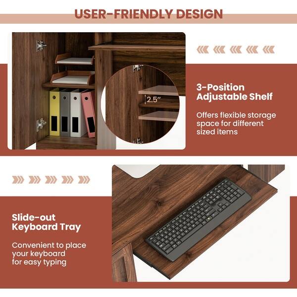 66.5 L Shaped Home Office Desk Corner Computer Desk Drawer Keyboard ...
