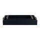 Ozo 14, 18 Inch Trays, Set of 2, Square, Blue Genuine Leather ...