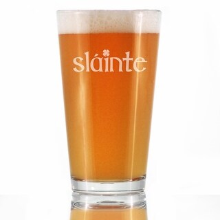 Cheers Irish Slainte - Beer Pint Glass - St. Patrick's Day Decor - 16 ...