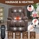 Up to 350 LBS Chenille Power Lift Massage Chair with Heat & USB Port ...