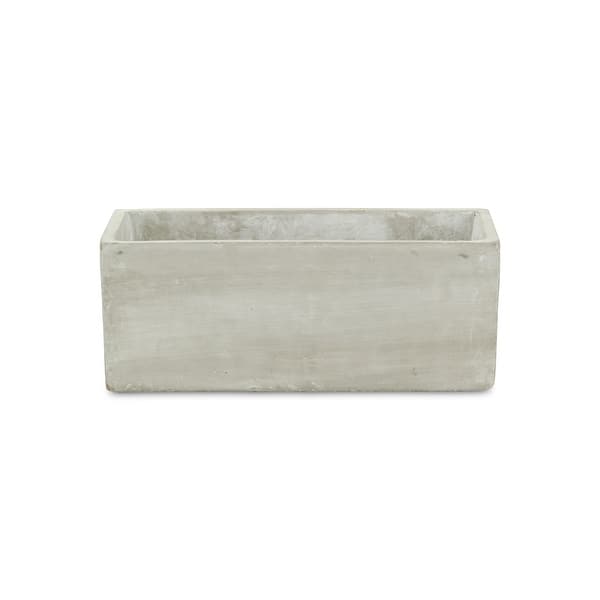 Urbanstone Gray Cement Rectangular Planter - On Sale - Bed Bath ...