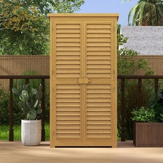 Patiowell Outdoor Garden Storage Shed, Spruce Wood Storage shed with ...