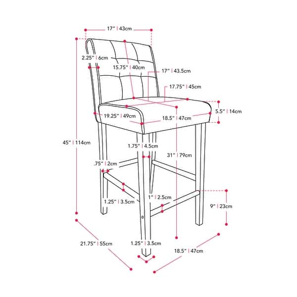 Leila Upholstered 31" Bar Height Barstool - Bed Bath & Beyond - 36251642