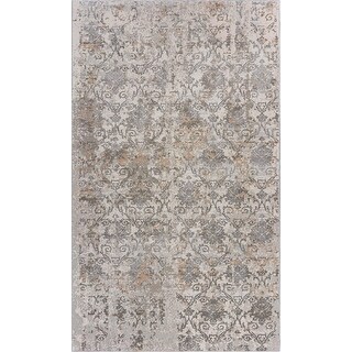 8' X 11' Cream Abstract Distressed Area Rug - 3'6" - Bed Bath & Beyond ...