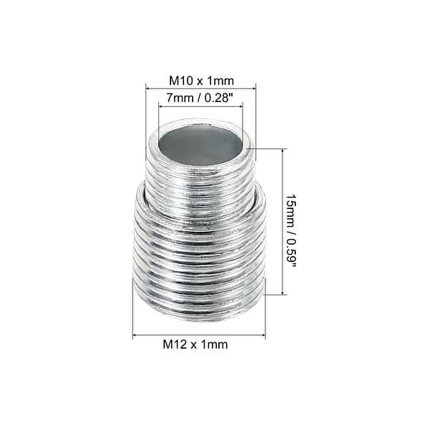10pcs M12 to M10 Double Male Threaded Reducer Bolt Screw Adapter - Bed ...