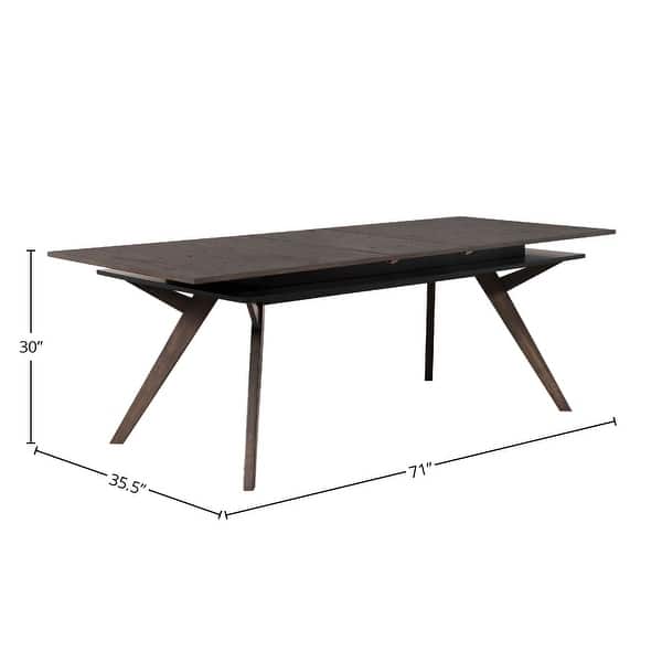 Lennox Rectangular Extension Wood Dining Table in Dark Tobacco - Brown - N/A - Bed Bath & Beyond ...