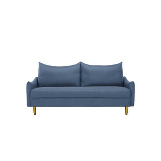 Blue Compact 67" Loveseat Sofa with High-Density Foam and Sturdy Metal ...