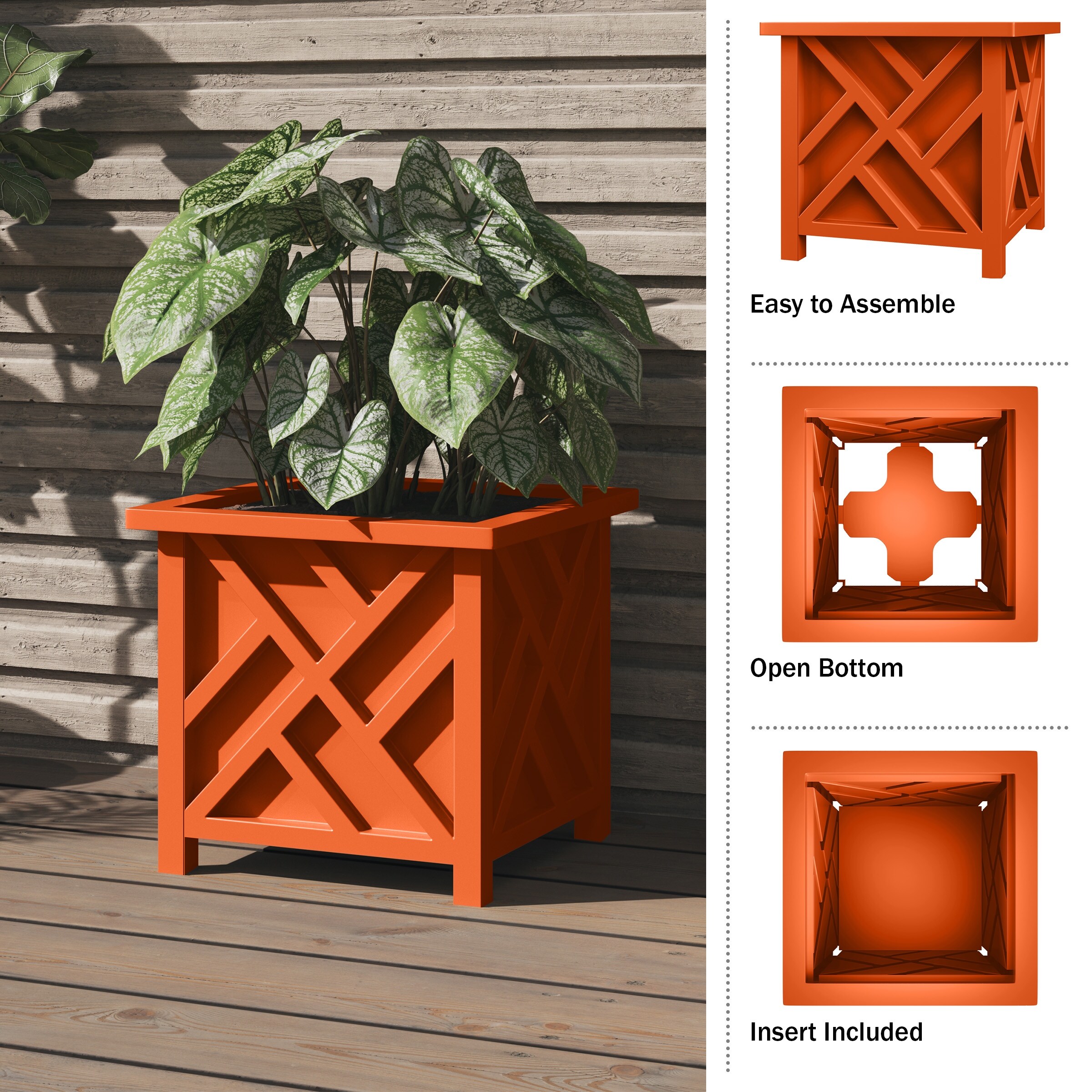 outdoor planter box inserts