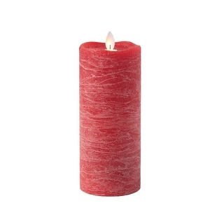 Battery Operated Flameless LED Pillar Candle - 7" - Red - Bed Bath ...