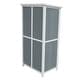 54" Two-Tone Storage Shed - Gray & White Design with Sloped Roof & 5 ...