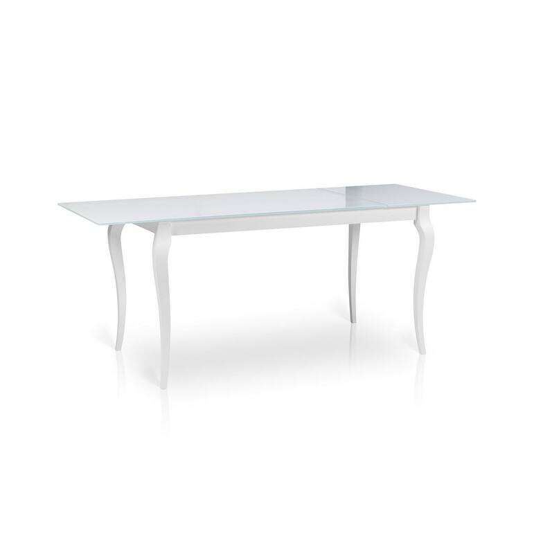 RESSO Glass Top Extendable Dining Table - Overstock - 32690739