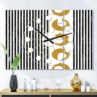 Designart 'Vertical Retro Geometrical Pattern I' Oversized Mid-Century ...