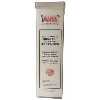 Stay Fresh 7138 Saltine Cracker Sleeve Container, Square, Clear - Bed ...