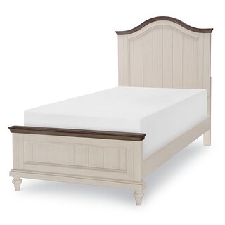 Brookhaven Youth Twin Panel Bed in Vintage Linen and Rustic Dark Elm ...