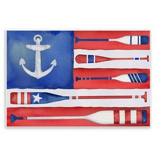 Stupell Patriotic Oar Flag Wall Plaque Art Design By Paul Brent - Bed ...