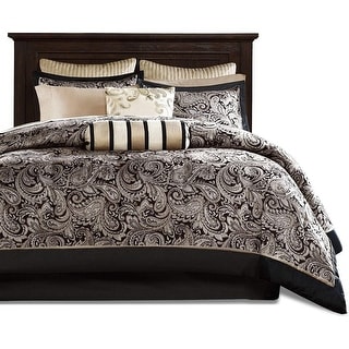 King/Queen 12 Piece Cotton Polyester Comforter Set - Bed Bath & Beyond ...