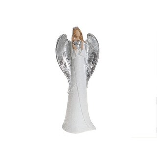 Polyresin White Angel Holding Heart - Bed Bath & Beyond - 34401548