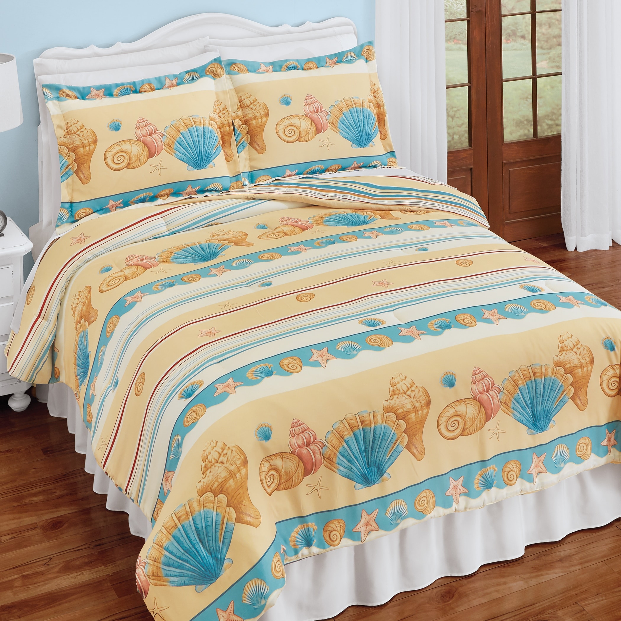 seashell comforter sets queen