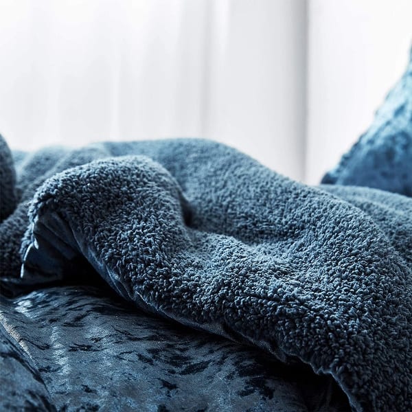 Velvet Crush - Coma Inducer Oversized Comforter Set - Champagne Navy ...