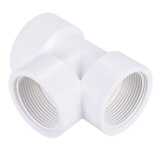 UPVC Pipe Fitting 1-1/2PT Female Thread Tee Socket Hose Connector White ...