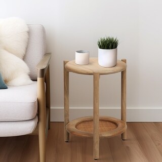 Sagebrook Home Coastal Natural 20"H Side Accent Table with Mango Wood ...