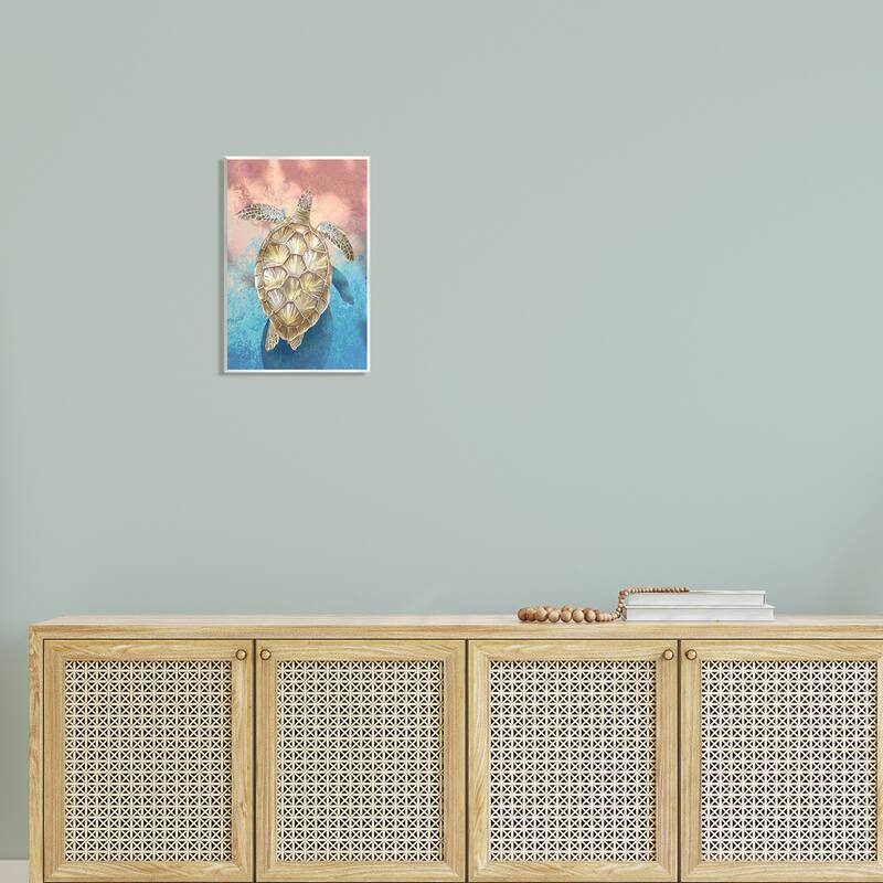 Stupell Vivid Sea Turtle Swimming Wall Plaque, Design By Ziwei Li ...