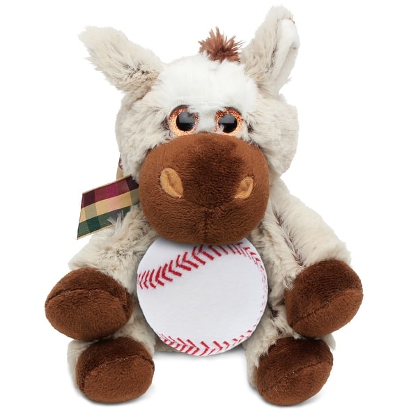 DolliBu Huggable Floppy Donkey Stuffed Animal with Baseball Plush - 7 ...