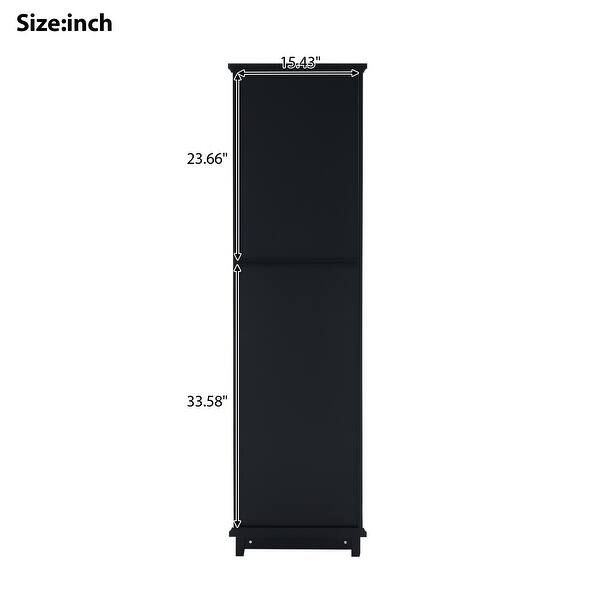 Free-Standing Bathroom Storage Cabinet with Adjustable Shelves - Bed ...