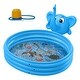 Ingbelle 50 Inch Diameter 3 Ring Inflatable Elephant Kiddie Sprinkler ...