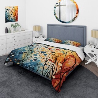 Designart "Colorful Mid Century Dynamic Duality III" Multi-Color Mid ...