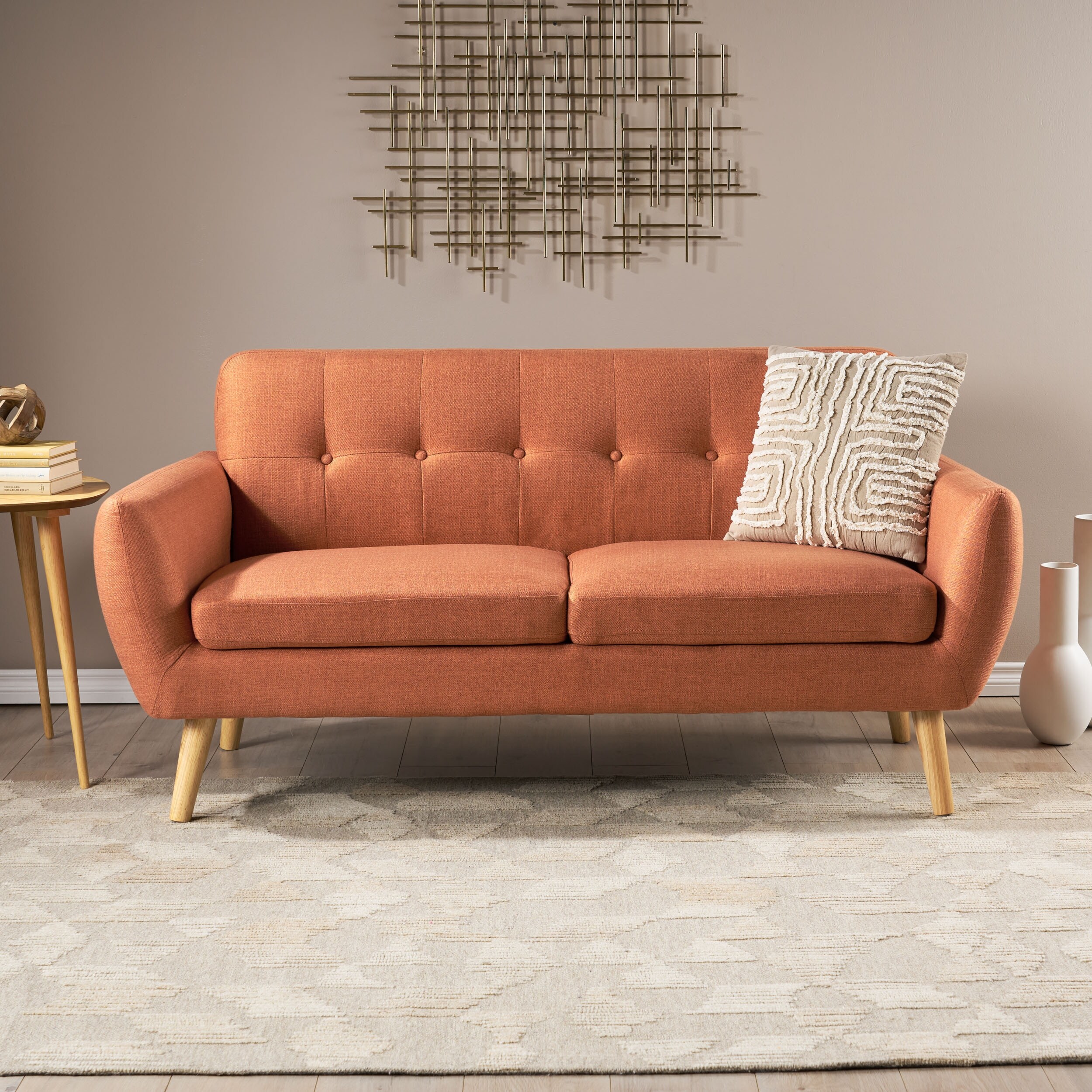 Burnt orange settee store