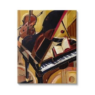 Stupell Musical Instruments Modern Piano Canvas Wall Art, Design by ...