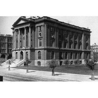 The Rogers Building Black and White Gallery Wrapped Canvas - Bed Bath ...