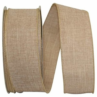 Wired Natural Linen Ribbon - Bed Bath & Beyond - 36879950