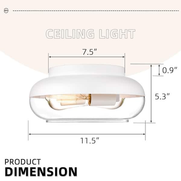 Ceiling Light Flush Mount Light Fixture with Clear Glass - Bed Bath ...