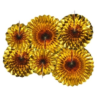 Hanging Paper Fans Party Set 6Pcs Decoration for Home Birthday Wedding ...