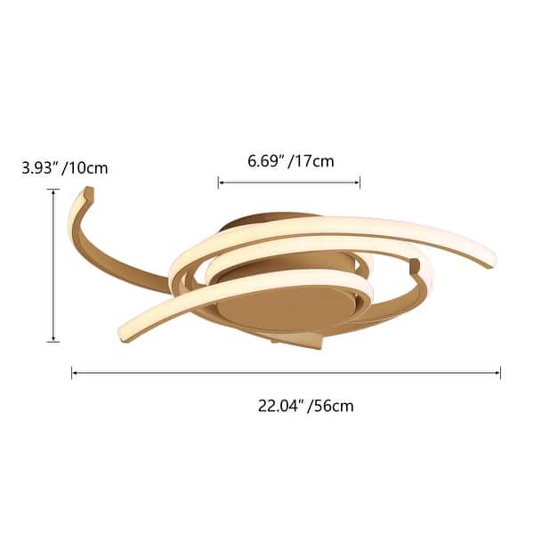 Modern Concise Linear LED Flush Mount Light Fixture - Bed Bath & Beyond ...