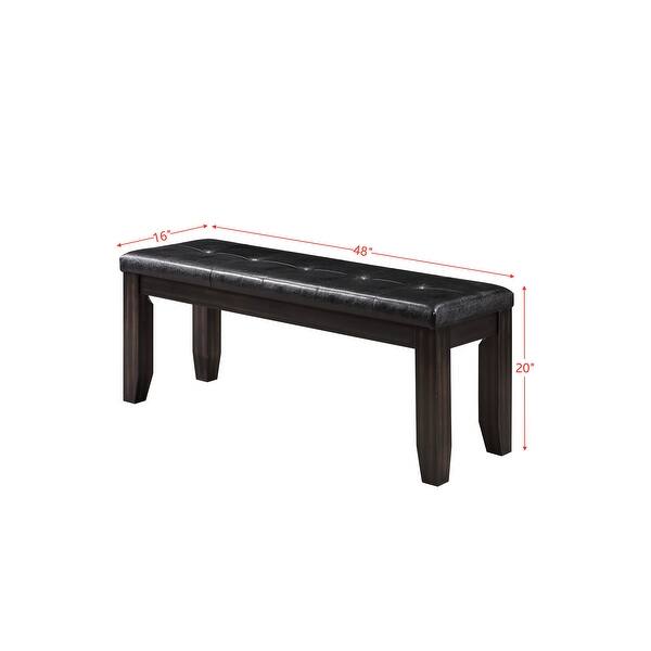 Bench in Black PU - Bed Bath & Beyond - 36357346