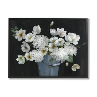 Stupell White Mixed Flowers Rustic Planter Framed Giclee Art by Nan ...
