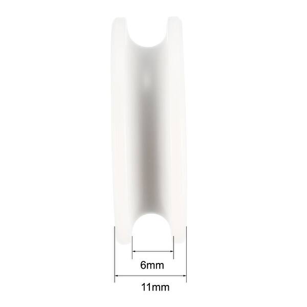 V Groove Guide Bearing Pulley Rail Ball Wheel White 8x34x11mm 2pcs ...