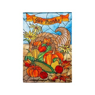 Stained Glass Cornucopia Garden Lustre Flag - Bed Bath & Beyond - 38433699