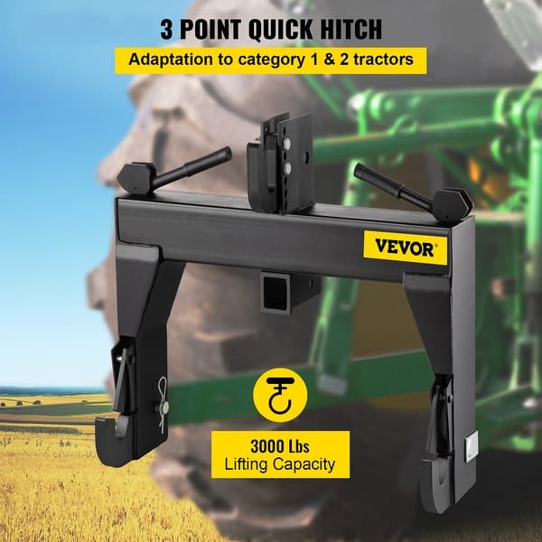 VEVOR 3-Point Quick Hitch Tractor Adapter 3000lb for Category 1&2 ...