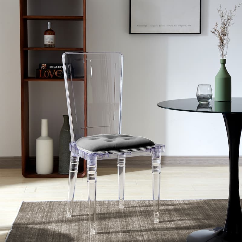 Warehouse of Tiffany Hansel Transparent Acrylic Dining Chair (Set of 2 ...