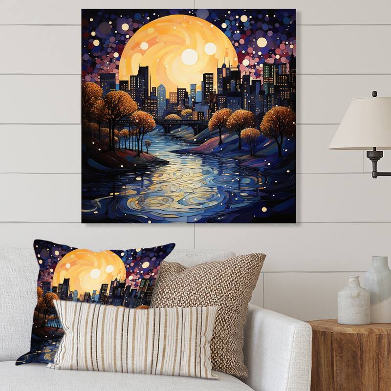 Designart "Harlem Renaissance Reflections Pointillism III" Pointillism ...
