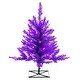 Vickerman Purple PVC 3-foot Fir Artificial Christmas Tree with 100 ...