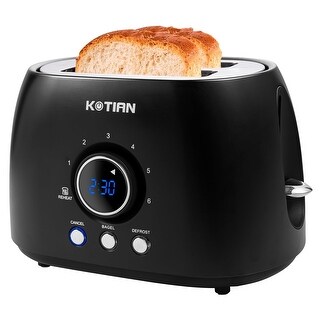 Toaster 2 Slice, Retro Toaster,1.5" Extra Wide Slot,Stainless Steel ...